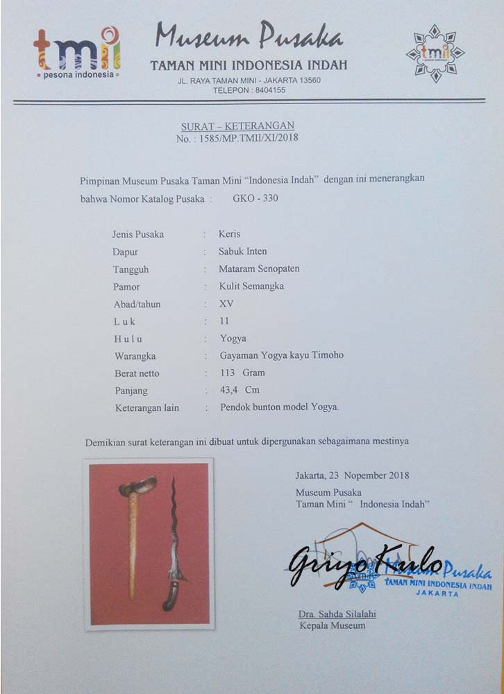 Sabuk Inten Senopaten | Griyo Kulo